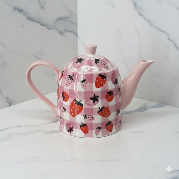 Grace Teaware | Dining | New Grace Teaware Pink Strawberry Teapot ...